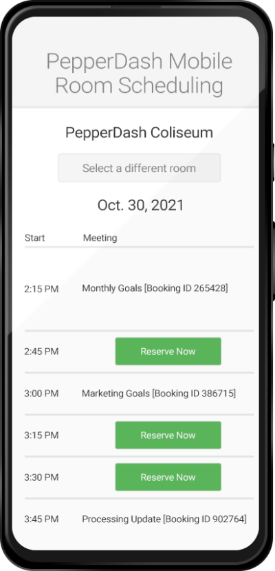 Mobile Booking - PepperDash