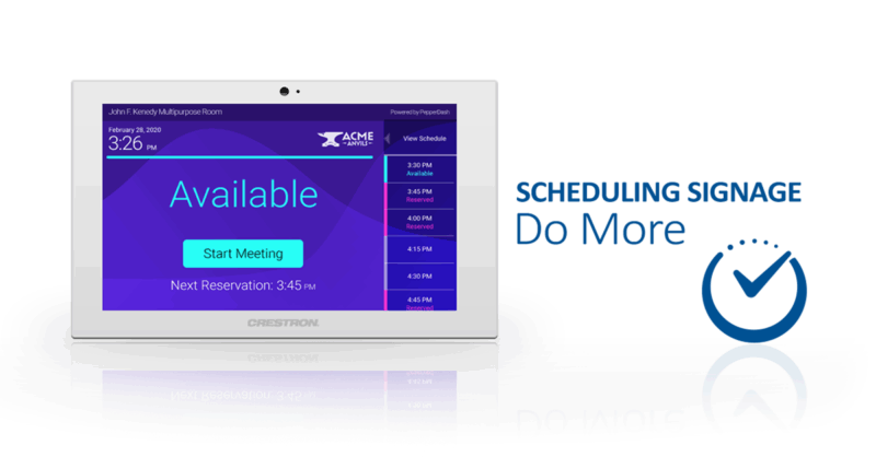 PepperDash and Crestron Scheduling Signage - PepperDash